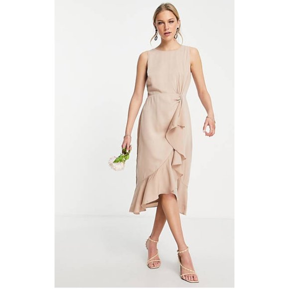 Maya Deluxe | Dresses | Nwt Maya Bridesmaid Ruffle Wrap Dress In Muted ...